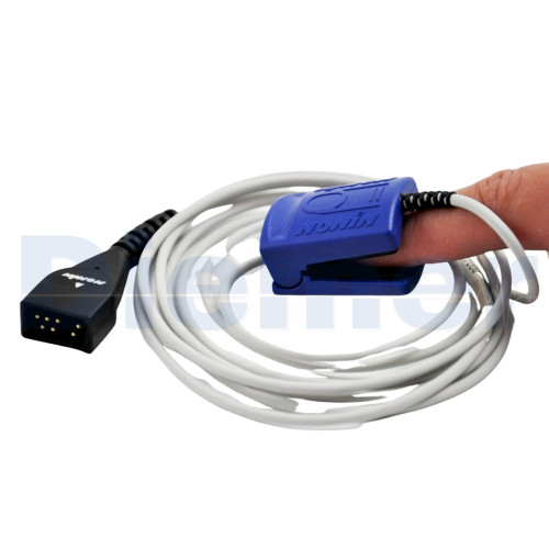 Sensor Spo2 Adulto Pinza Pulsioximetro Nonin con Cable 1m 8000aa